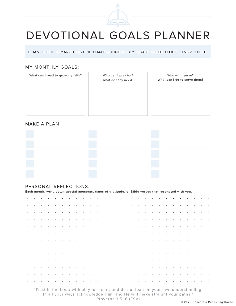 Monthly Devotional Planner Download