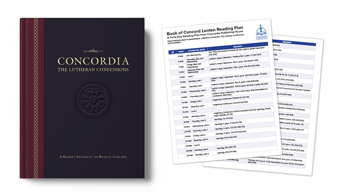 Your Free Download - Book of Concord Lenten Reading Plan
