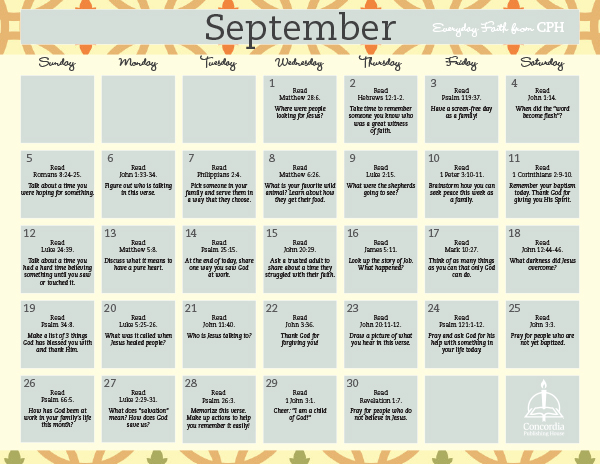 Everyday Faith Calendar | Bringing family together with Christ